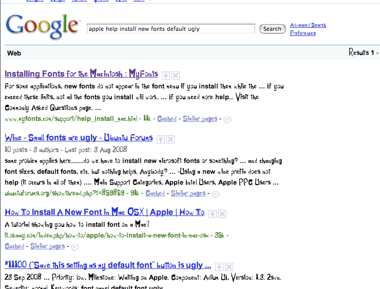 Default font terror, please help! | MacRumors Forums