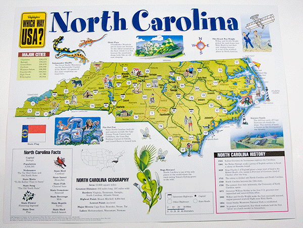 HIGHLIGHTS FOR CHILDREN WHICH WAY USA NORTH CAROLINA PUZZLE BOOK STATE ...
