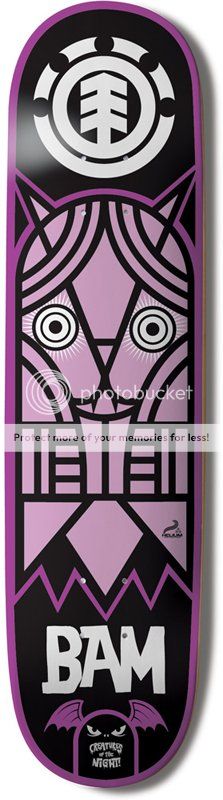 ELEMENT BAM MARGERA Night Creatures Skateboard Deck | eBay
