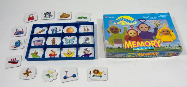 TELETUBBIES MEMORY MATCHING PRESCHOOL PICTURE CARD GAME 1998 MILTON ...