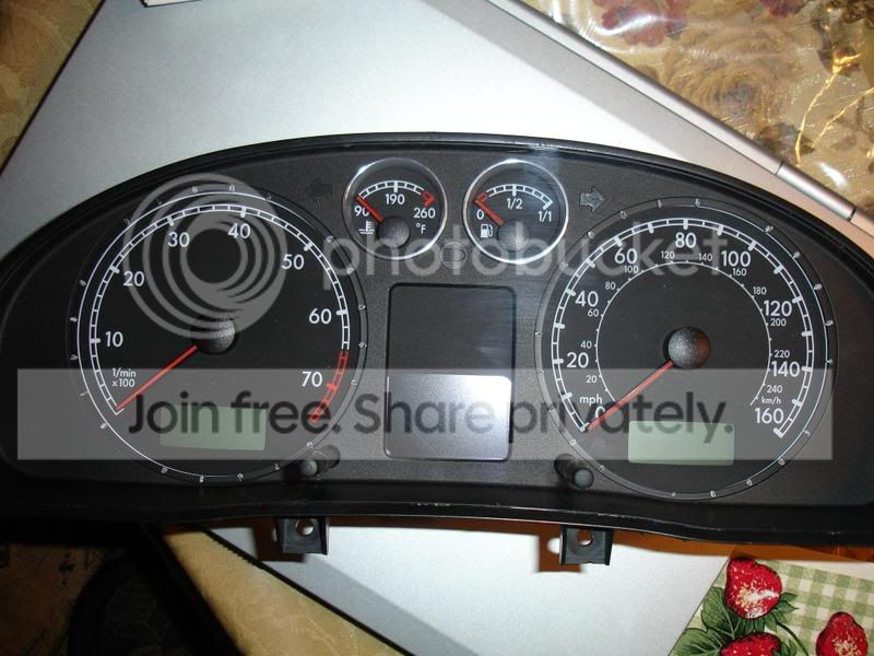 DIY: Passat Instrument Cluster gauge faces and aluminum rings swap into ...