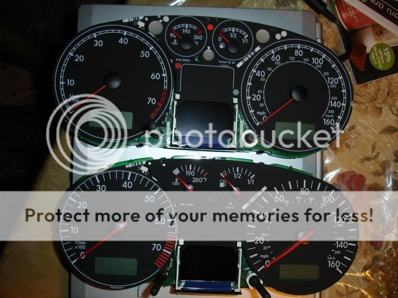 DIY: Passat Instrument Cluster gauge faces and aluminum rings swap into ...