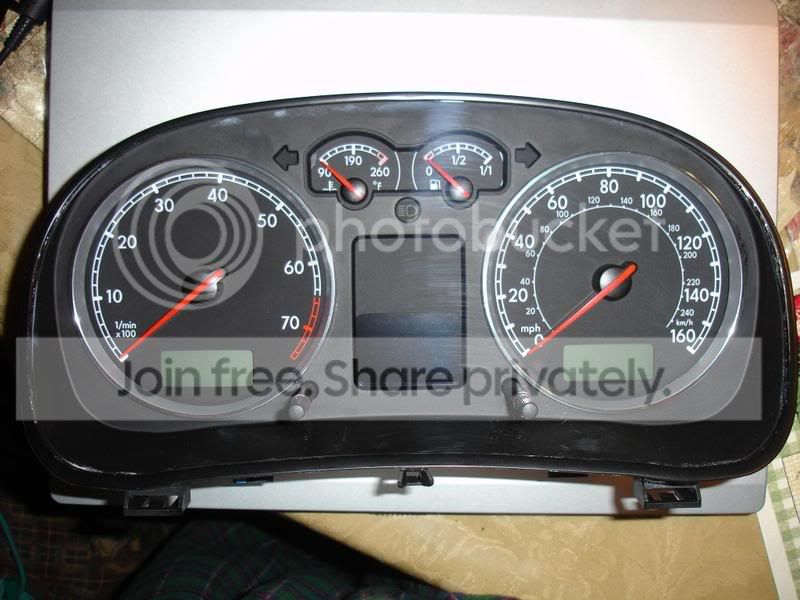 DIY: Passat Instrument Cluster gauge faces and aluminum rings swap into ...